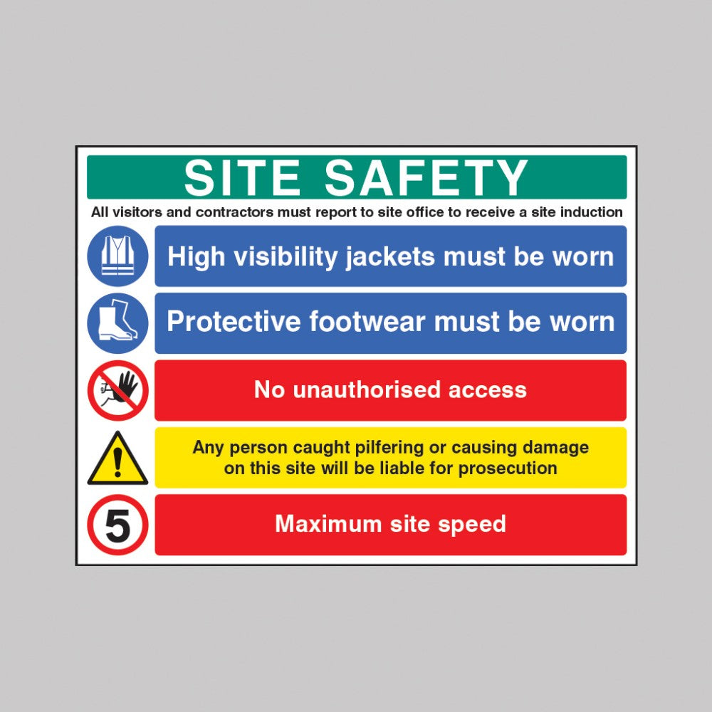 Multi-Message Site Safety Sign – Cocus