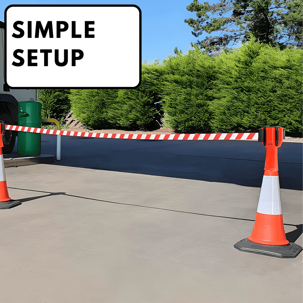 Retractable Traffic Barrier Cone Topper | 3m High-Visibility Safety – Cocus